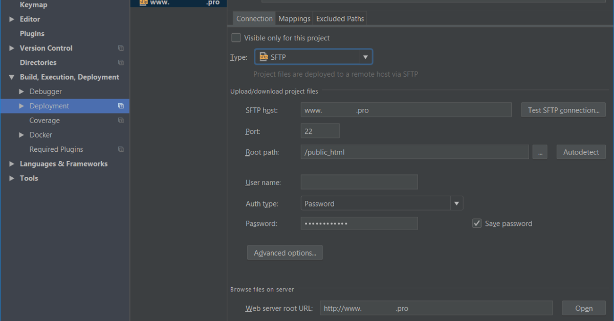 PhpStorm’da SSH Bilgilerini Kaydetme | Şakir Mehmetoğlu